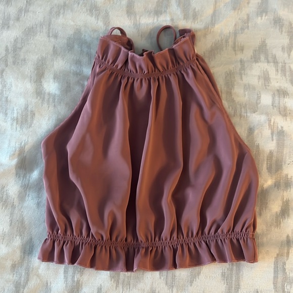 SHEIN | Tops | Shein Mauve Crop Top Ties In The Back And Back Is Open ...